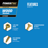 Power Pro® Exterior Wood Screws | New Design Drives 30% Faster