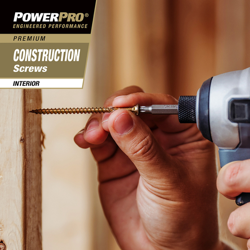 Power Pro® Interior Wood Screws | New Design Drives 30% Faster