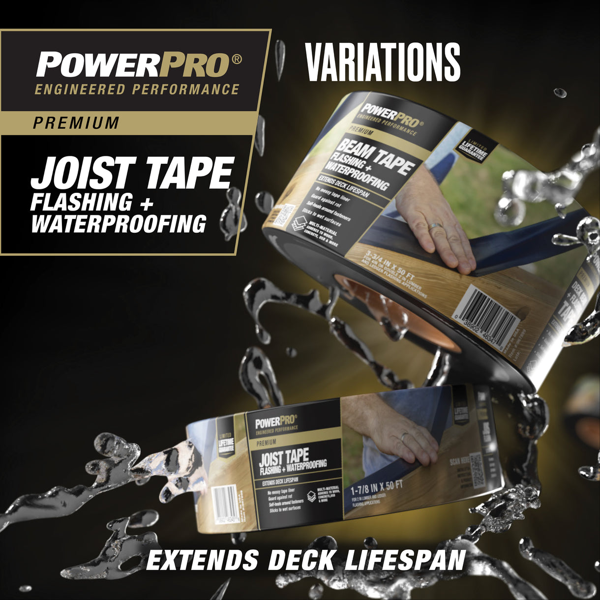 Power Pro® Joist Tape | Waterproof Deck Joist Protection to Prevent Rot