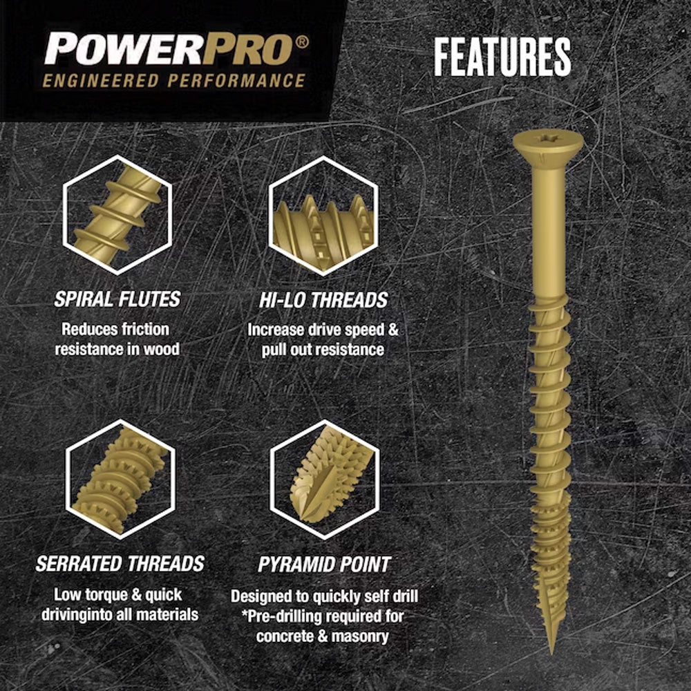 Power Pro® ONE™ Multi-Material Screws | One Screw. Multiple Materials.