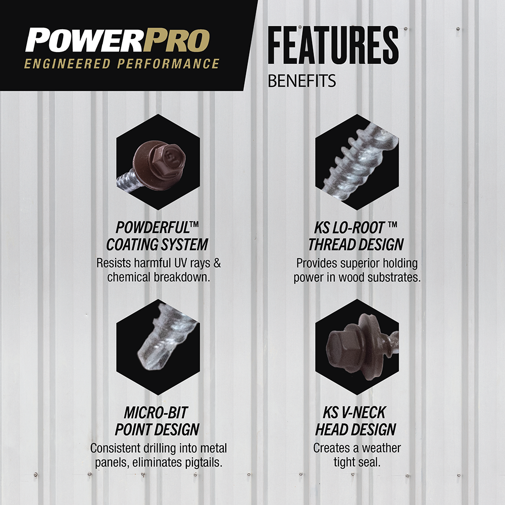 Power Pro Premium Roofing Screws